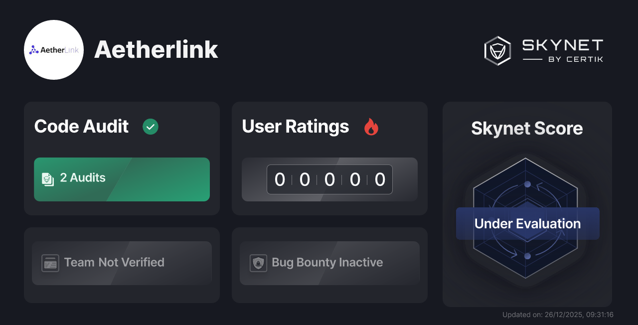 Aetherlink - CertiK Skynet Project Insight