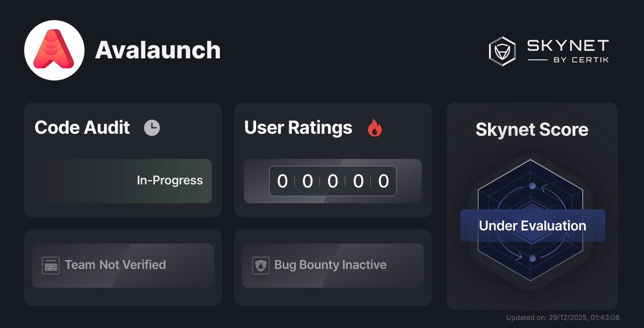 Avalaunch - CertiK Skynet Project Insight