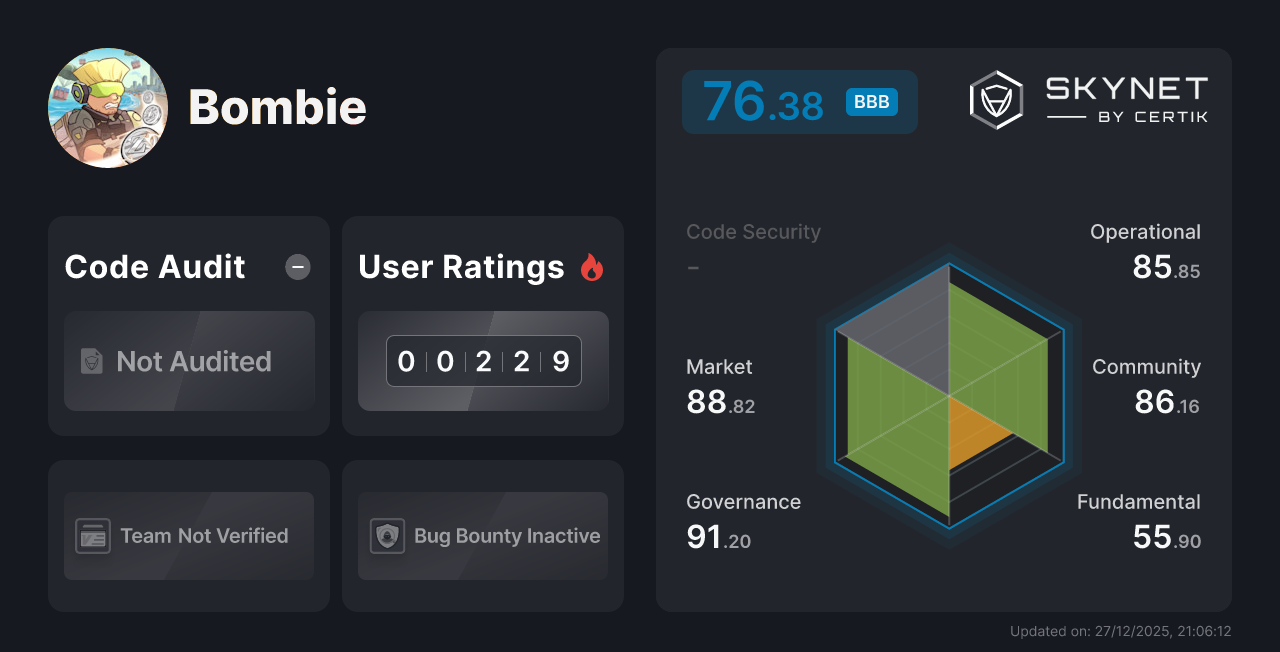 Bombie - CertiK Skynet Project Insight