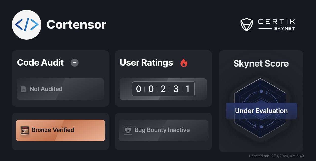 Cortensor - CertiK Skynet Project Insight