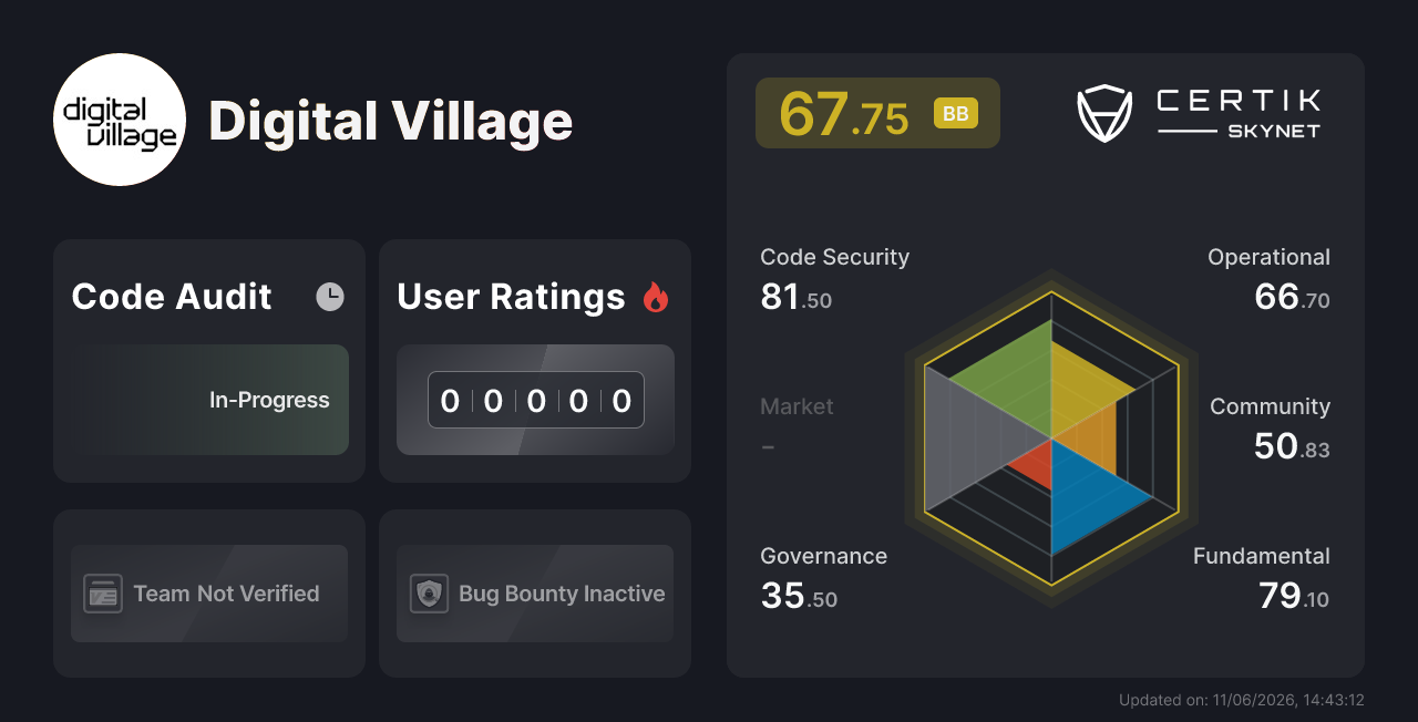 Digital Village - CertiK Skynet Project Insight