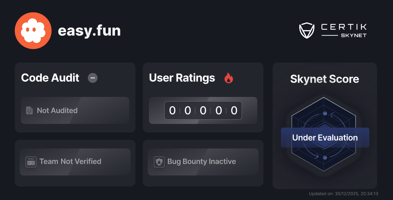 easy.fun - CertiK Skynet Project Insight