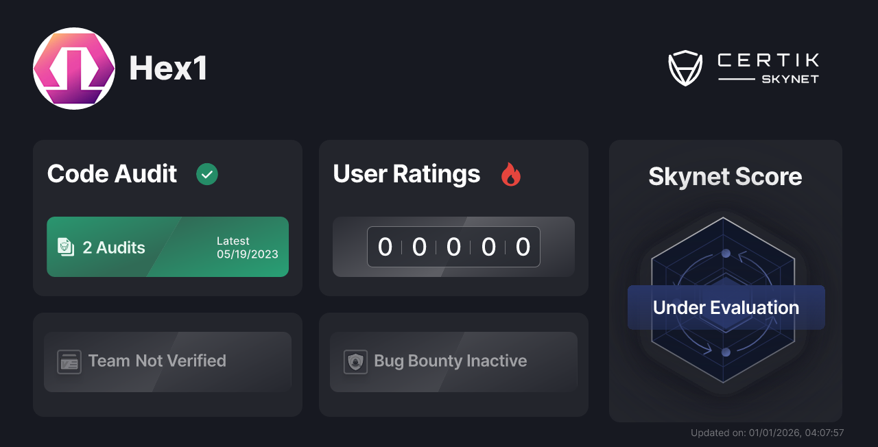 Hex1 - CertiK Skynet Project Insight