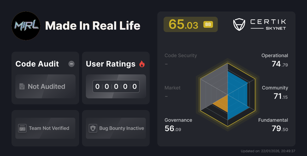 Made In Real Life - CertiK Skynet Project Insight