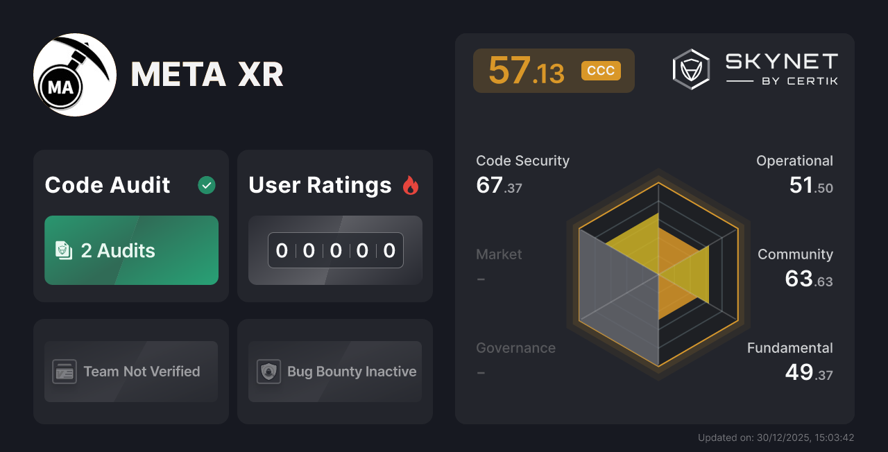 META XR - CertiK Skynet Project Insight