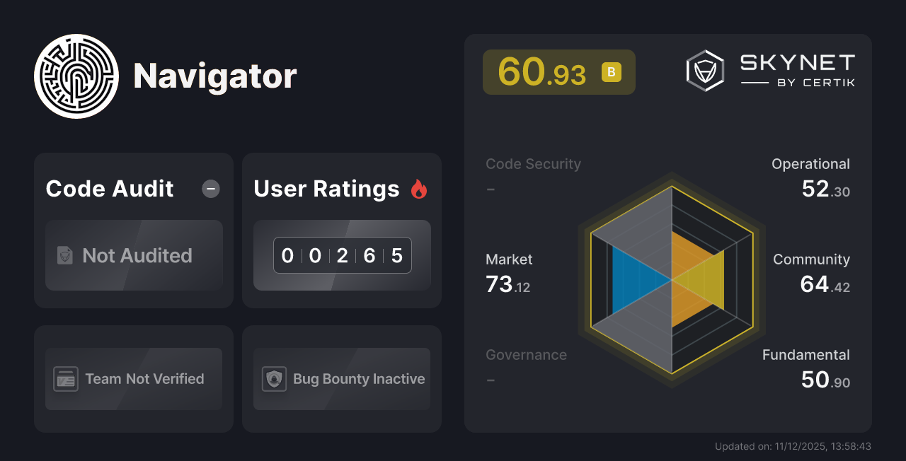 Navigator - CertiK Skynet Project Insight