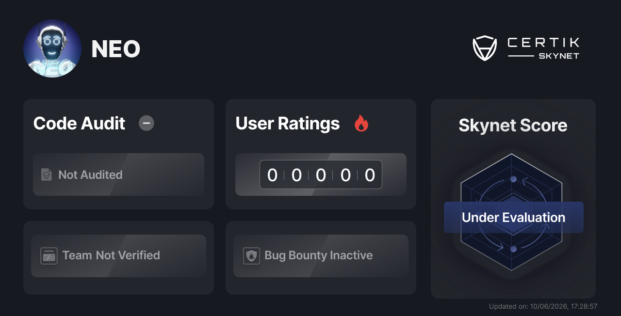 NEO - CertiK Skynet Project Insight