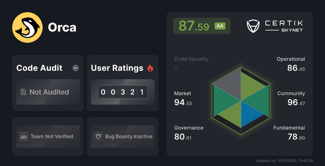 Orca - CertiK Skynet Project Insight