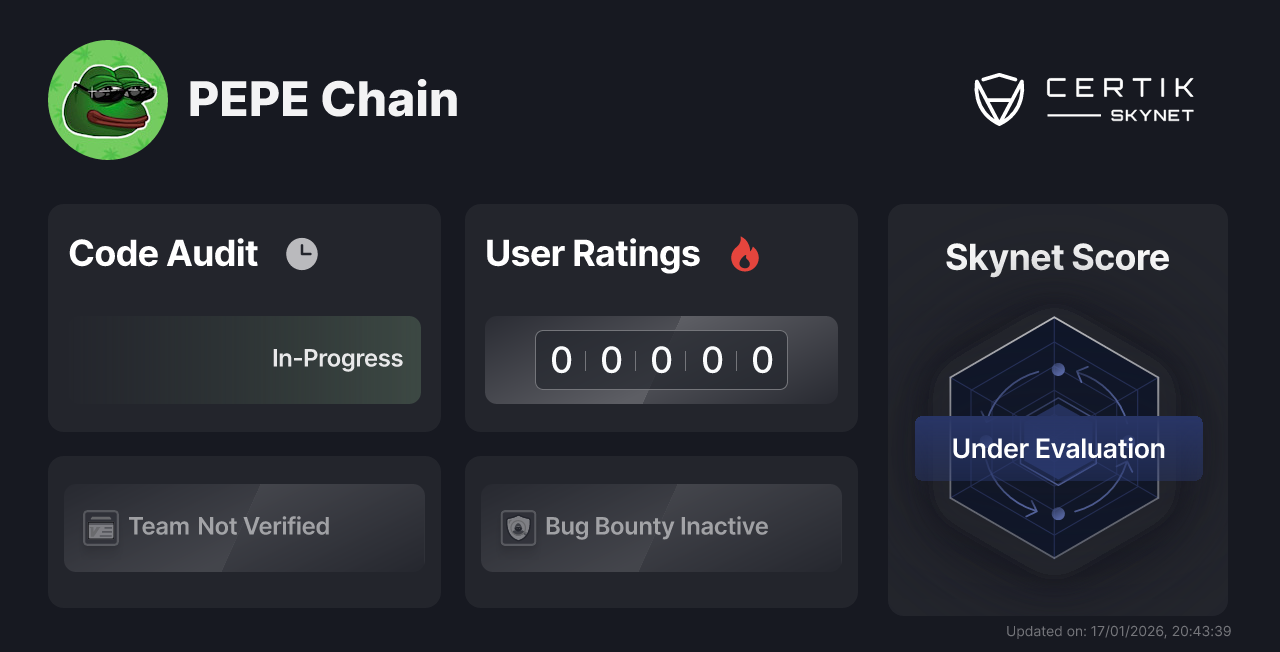 PEPE Chain - CertiK Skynet Project Insight