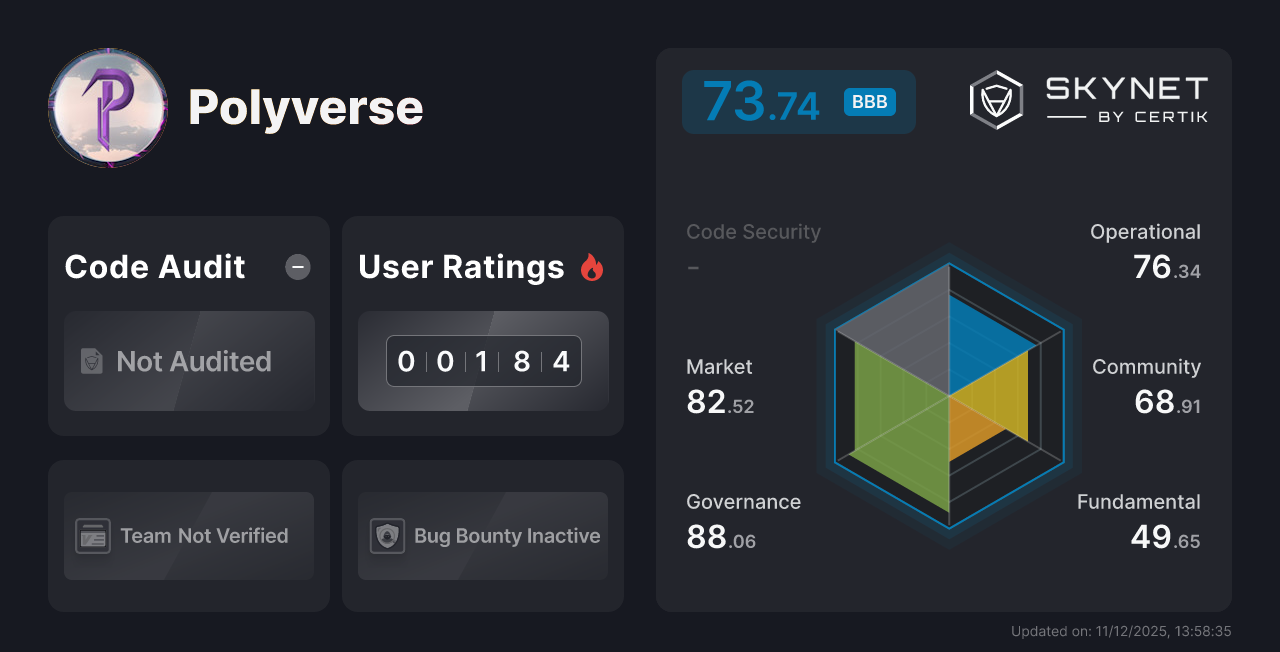 Polyverse - CertiK Skynet Project Insight