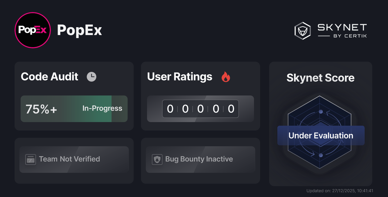 PopEx - CertiK Skynet Project Insight