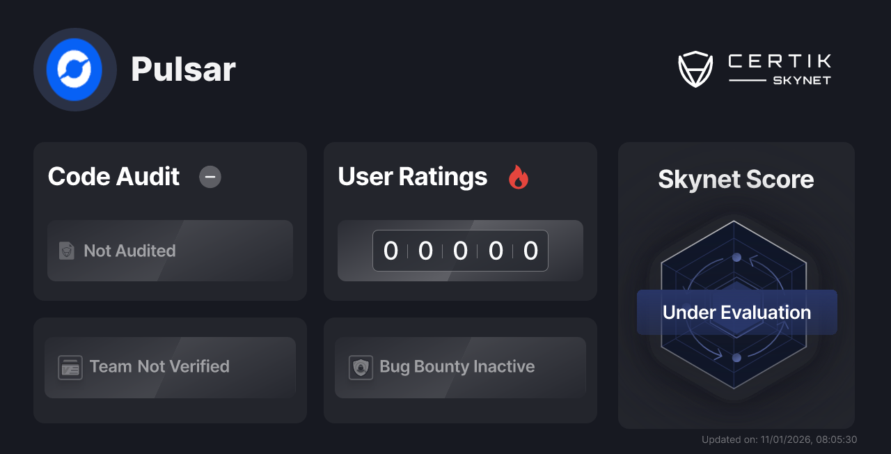 Pulsar - CertiK Skynet Project Insight