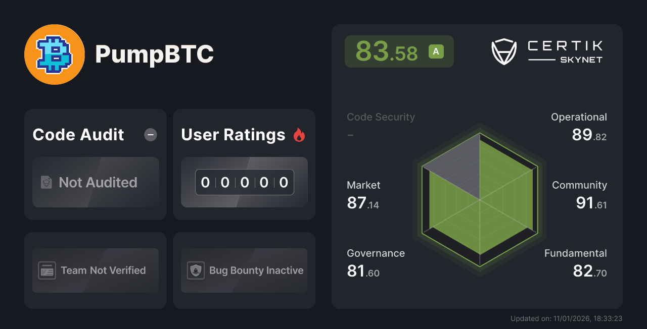 PumpBTC - CertiK Skynet Project Insight