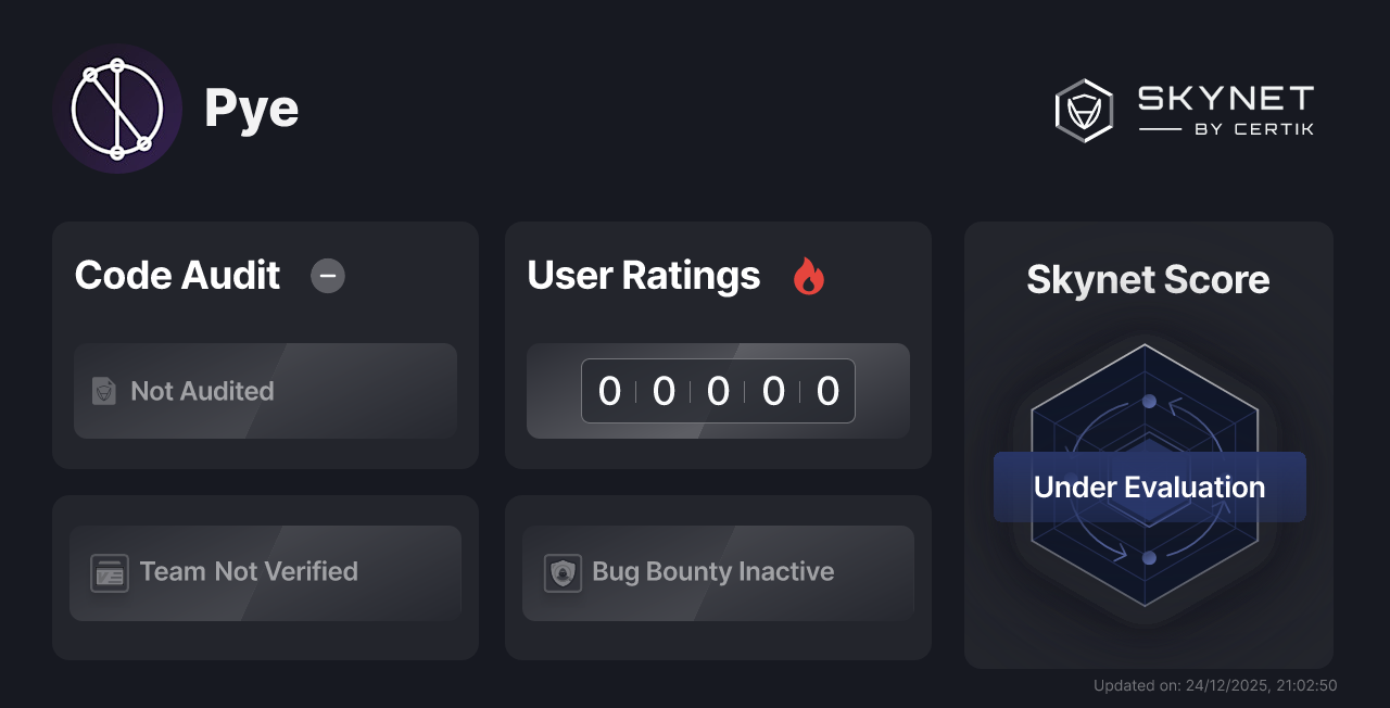 Pye - CertiK Skynet Project Insight