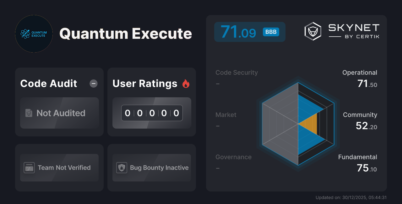 Quantum Execute - CertiK Skynet Project Insight