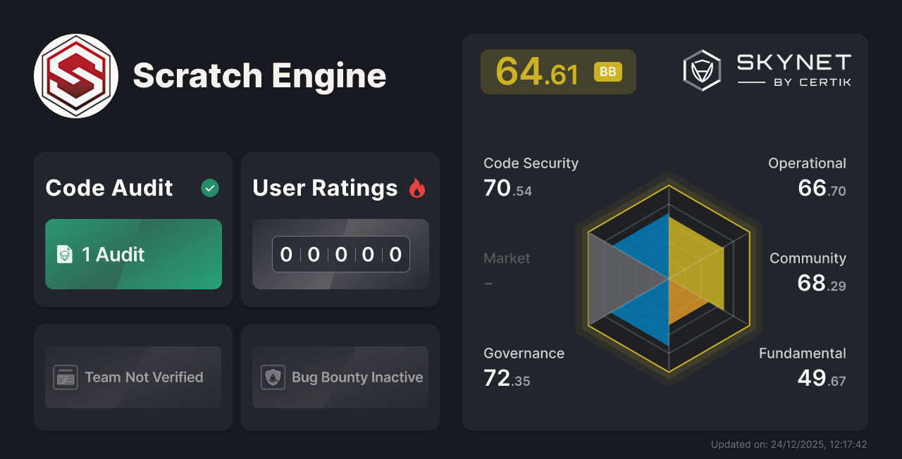 Scratch Engine - CertiK Skynet Project Insight