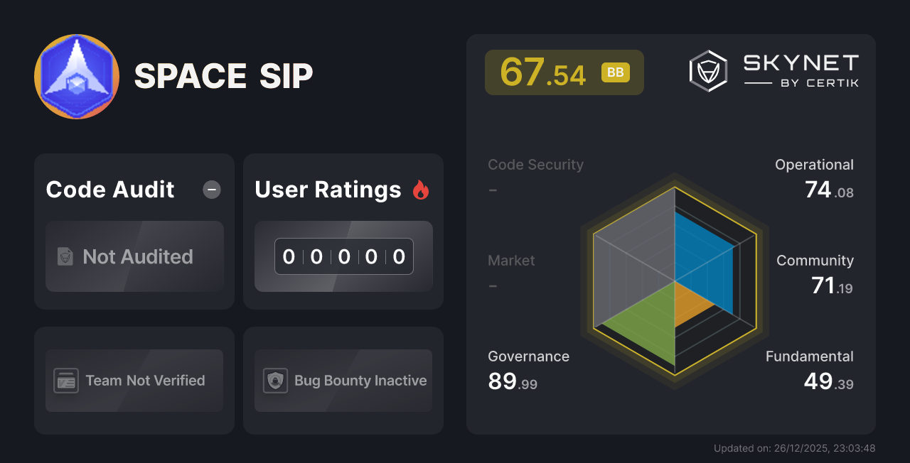 SPACE SIP - CertiK Skynet Project Insight