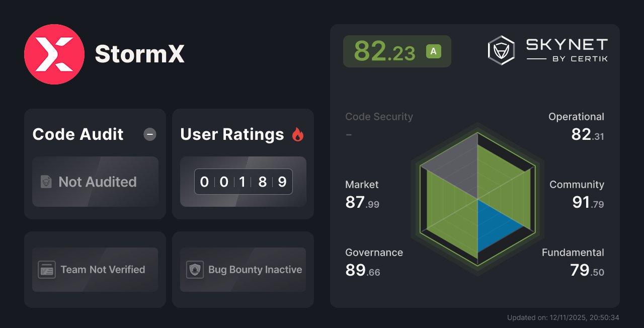 StormX - CertiK Skynet Project Insight