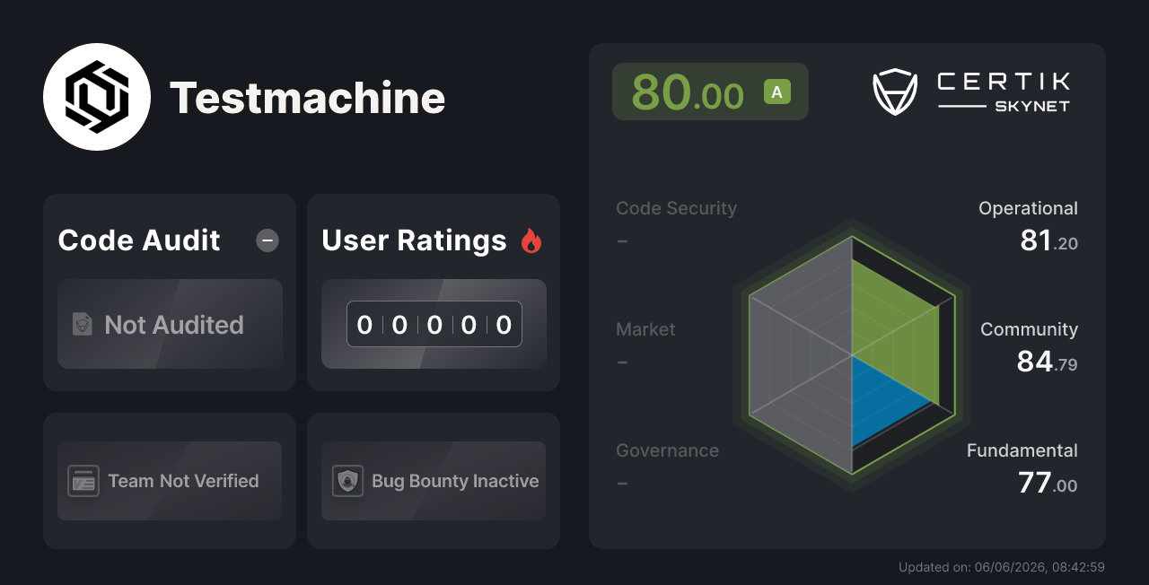 Testmachine - CertiK Skynet 项目分析