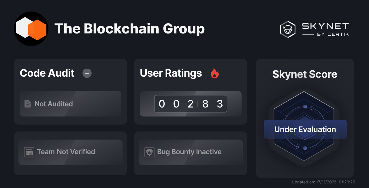 The Blockchain Group - CertiK Skynet Project Insight