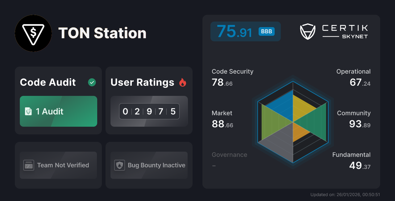 TON Station - CertiK Skynet Project Insight
