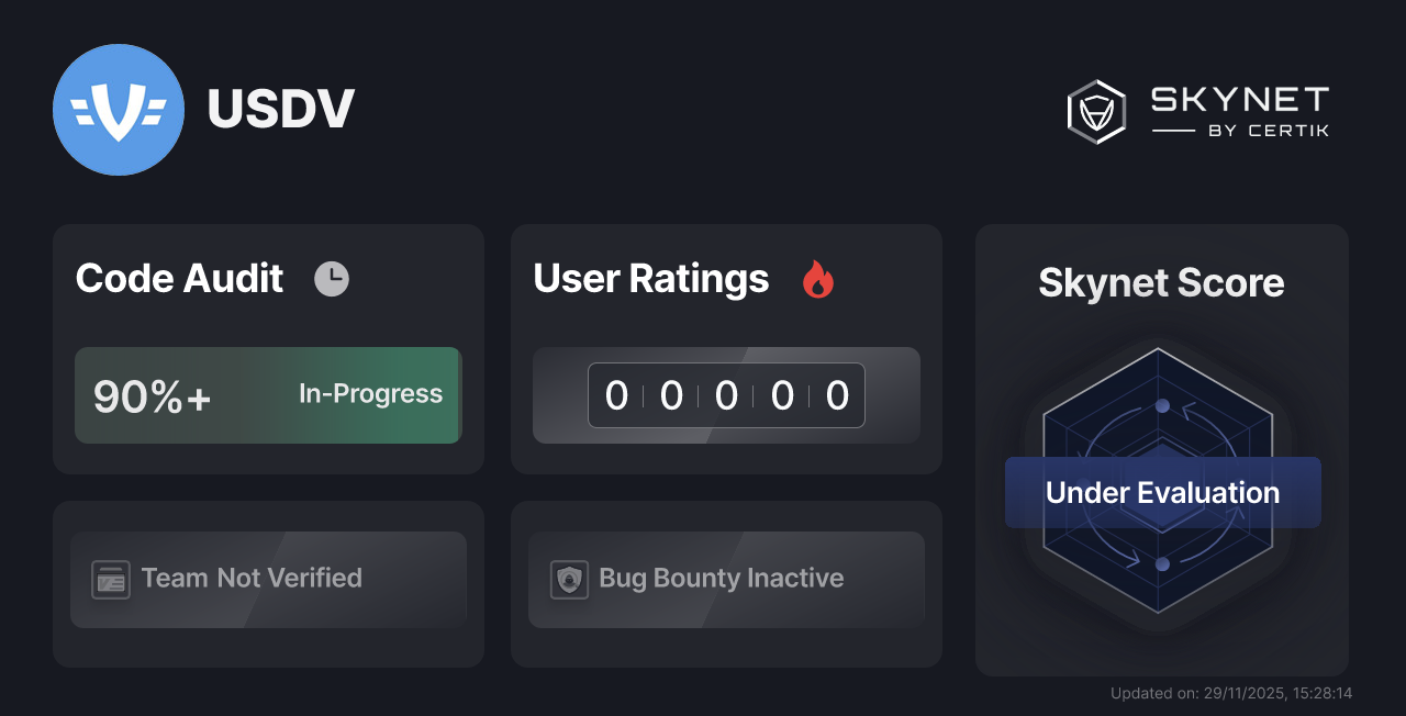 USDV - CertiK Skynet Project Insight