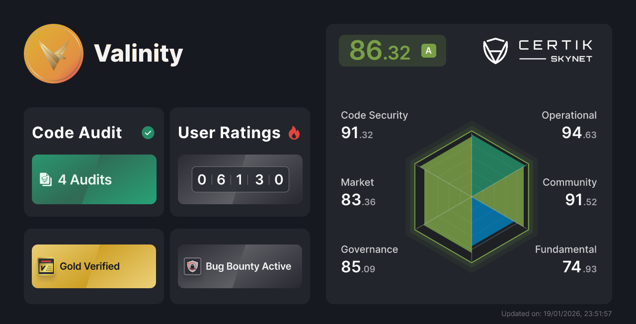 Valinity - CertiK Skynet Project Insight