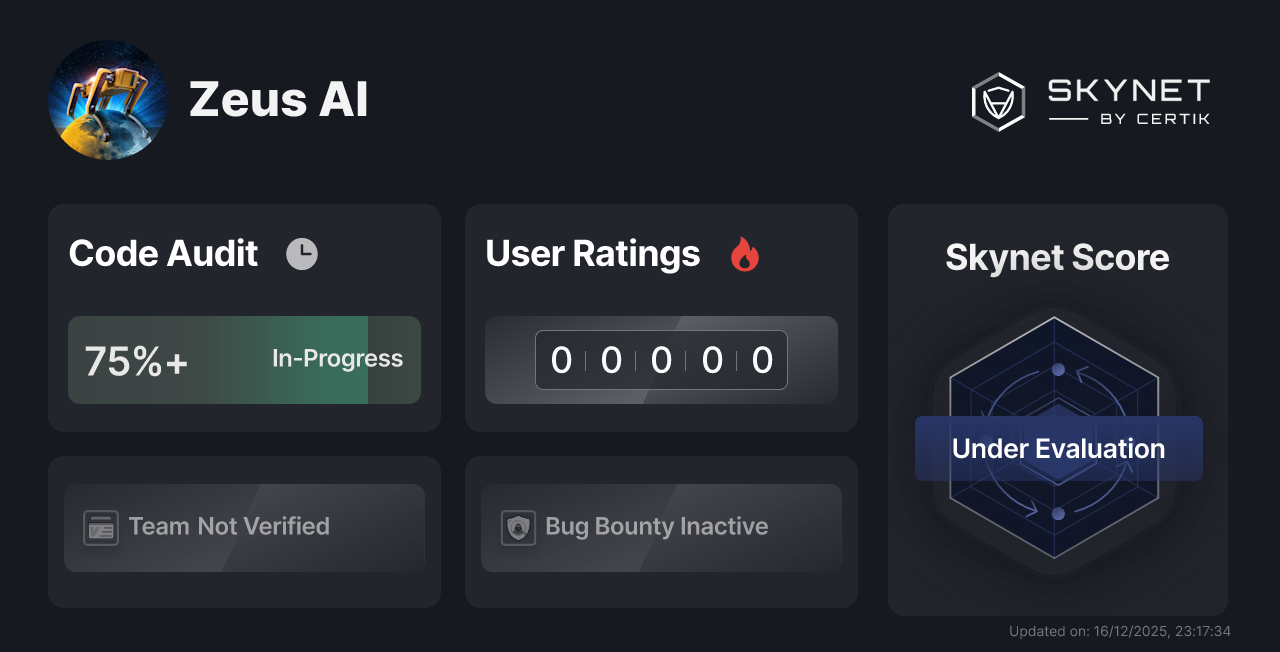 Zeus AI - CertiK Skynet Project Insight