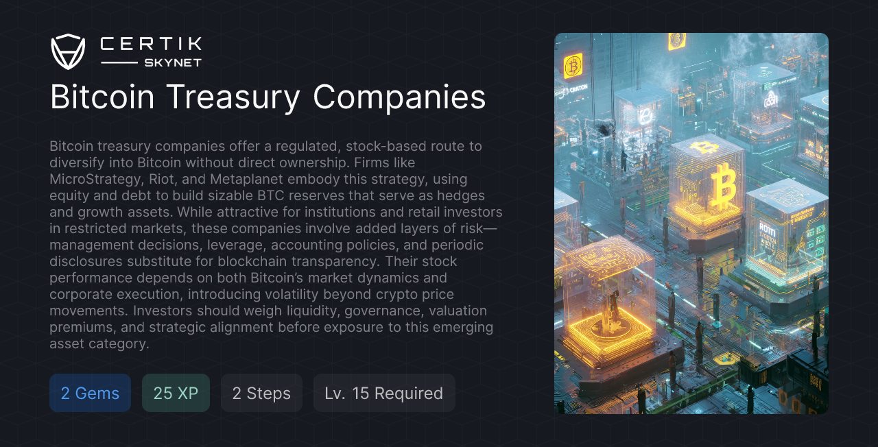 Bitcoin Treasury Companies - CertiK Quest