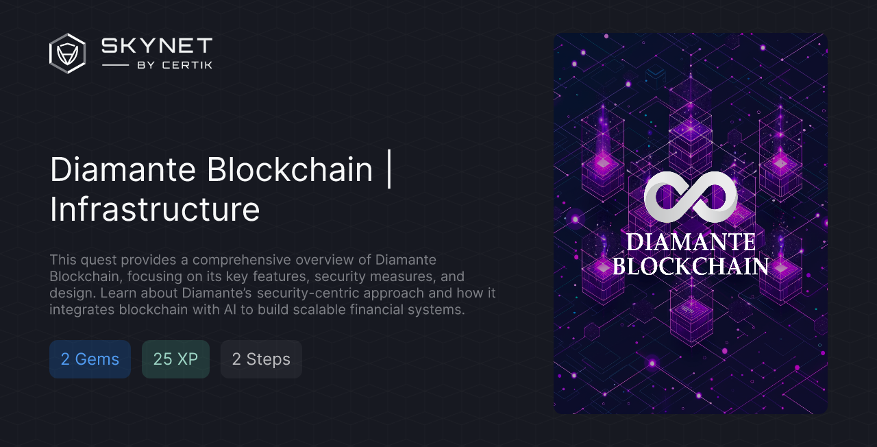 Diamante Blockchain Infrastructure Certik Quest
