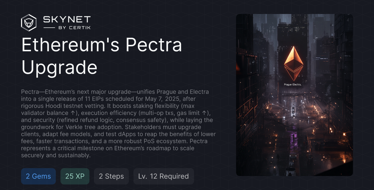 Ethereum's Pectra Upgrade - CertiK Quest
