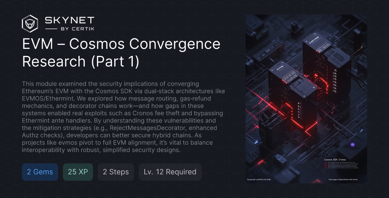 EVM – Cosmos Convergence Research (Part 1) - CertiK Quest