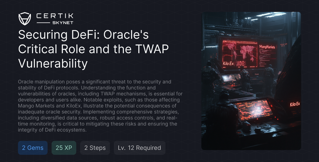 Securing DeFi: Oracle's Critical Role and the TWAP Vulnerability ...