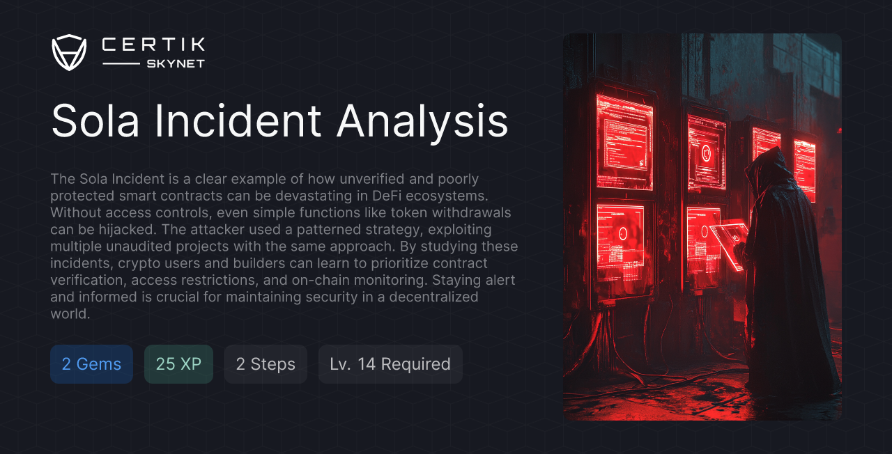 Sola Incident Analysis - CertiK Quest