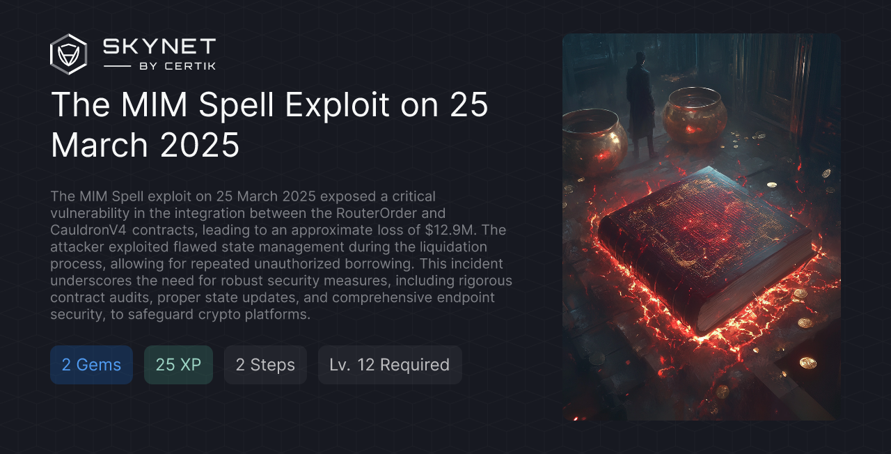 The MIM Spell Exploit on 25 March 2025 - CertiK Quest