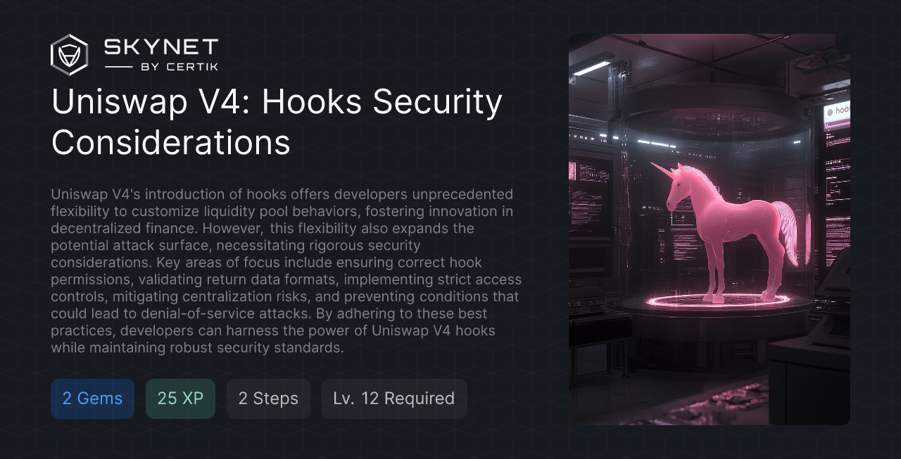 Uniswap V4: Hooks Security Considerations - CertiK Quest